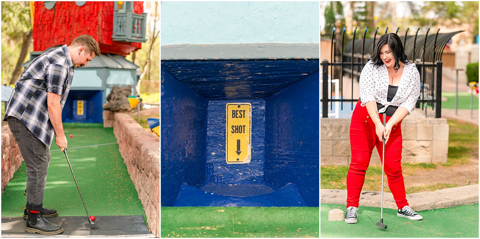 Mini Golf Engagement Session + Desert Trails | Becca + Jake