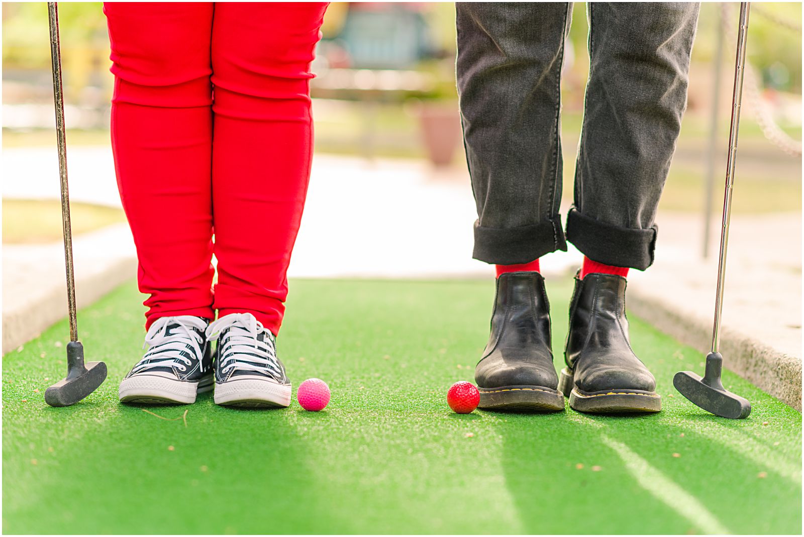 Mini Golf Engagement Session + Desert Trails | Becca + Jake